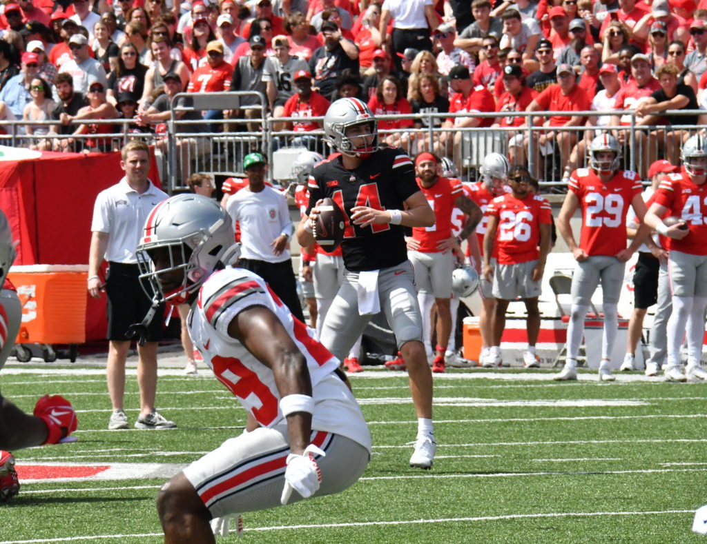 Gebbia Carving Out Role As Leader In Young Quarterback Room – Buckeye ...